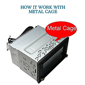 Sound way - In dash 2 DIN Universal Double Din Car stereo radio Installation Dash Kit Mounting Metal Fitting Cage