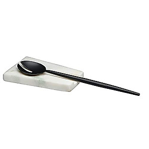 Creative Co-Op White Marble Rest Spoon