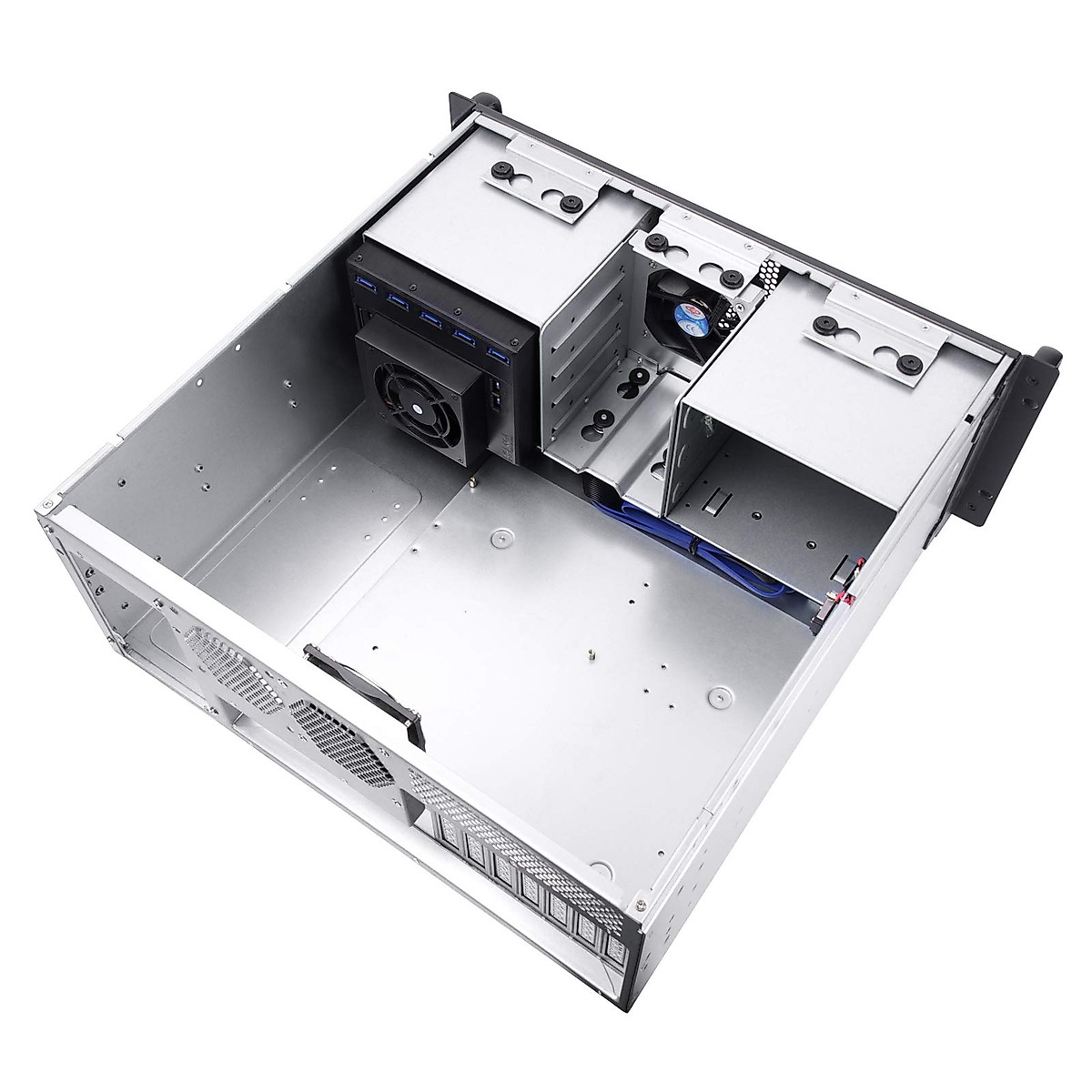SilverStone Technology RM41-H08 4U Rackmount Server Case with 5 x 3.5 Hot-Swappable Bay and 3 x 5.25 Bays with USB 3.1 Gen 1 (SST-RM41-H08)