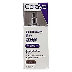 CeraVe Skin Renewing Day and Night Bundle - Contains CeraVe Day Cream Retinol with SPF 30 (1.76 oz) and CeraVe Night Cream with MVE Delivery Technology (1.7 oz)