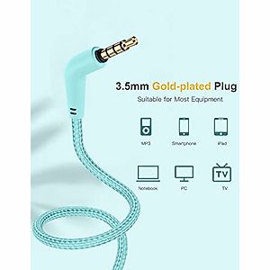 Kids Headphones with Microphone, Over-Ear Headphones for Kids with Sharing Function, 85dB/94dB Safe Volume Limit, HD Sound, Headset for On-line Study, School, Travel, Headphone for Children [Green]