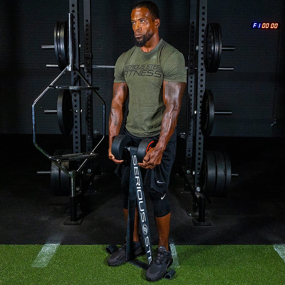 SERIOUS STEEL FITNESS Assisted 41" Pull-Up Band, Resistance & Stretch Band, Powerlifting Band & Pull-up Assist Loop Band (#5 Black - Single Band)