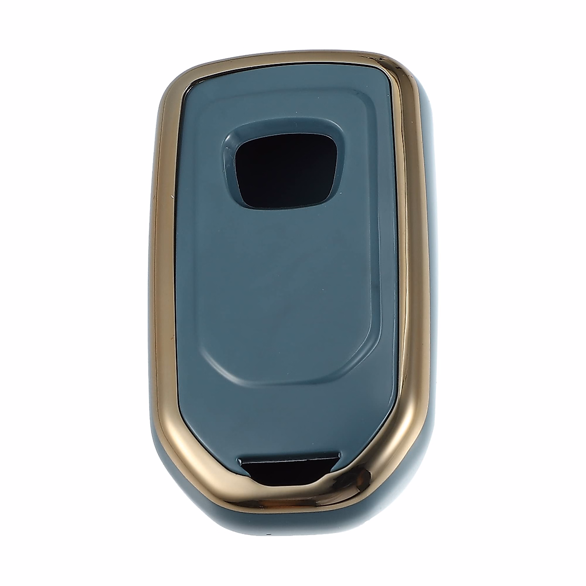X AUTOHAUX 5 Button TPU Smart Keyless Entry Remote Control Key Fob Case for Honda Accord Civic CR-V Insight Passport Pilot with Chain Blue