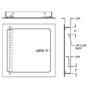 Acudor UF-5000 Access Panel 18" x 18" Premium Universal Flush Door
