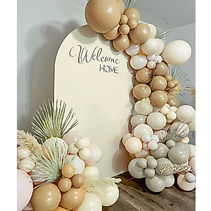 Neutral Balloon Boho Nude Double Stuffed Beige Cream Tan Balloons Balloon Garland Blush Ivory White Sand Balloon Arch Kit for Baby Shower Gender Reveal Bridal Shower Birthday Wedding Party Decorations