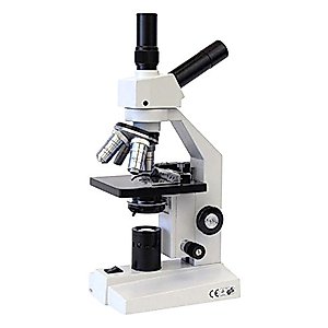 AmScope D120-MS Dual-View Compound Monocular Microscope, 40X-1000X Magnification, Brightfield, 1.25 NA Abbe Condenser, Mechanical Stage