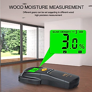 GHGHF Digital Hygrometer Meter for Wood/Cardboard Lumber Humidity Tester Fast & Precise Microwave Measurement LCD Display