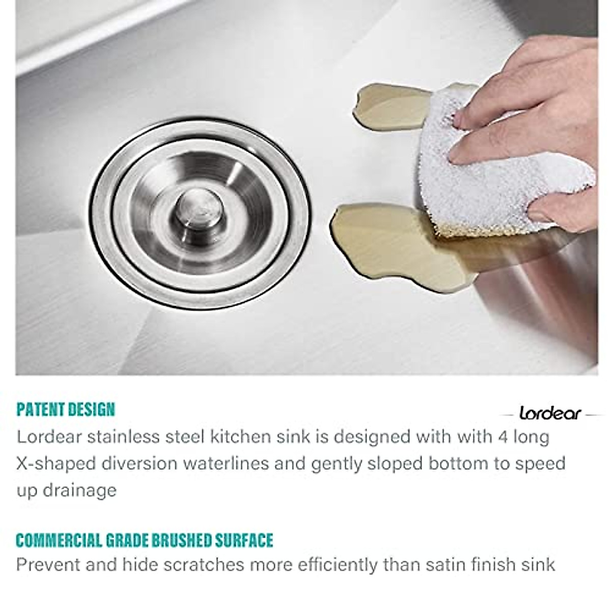 33 Kitchen Sink Drop In Double Bowl - Lordear 33"x22" Kitchen Sink Stainless Steel 16 Gauge Topmount Double Bowl 60/40 Kitchen Sink