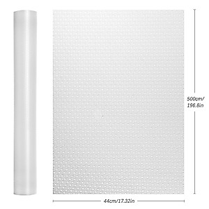 Shelf Liner Non Adhesive Drawer Liner, Non-Slip Kitchen Cabinet Liner Washable Refrigerator Liners Waterproof Fridge Liner Drawer Mat for Pantry Shelves, Cupboard (17.7 inches x 16.5 Feet)