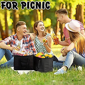 10 Pack Insulated Grocery Bags Food Delivery Bag Cooler Bag Reusable Insulated Shopping Bag with Sturdy Zipper and Handles Large Foldable Insulated Bag for Hot or Cold Food Delivery,Groceries,Travel