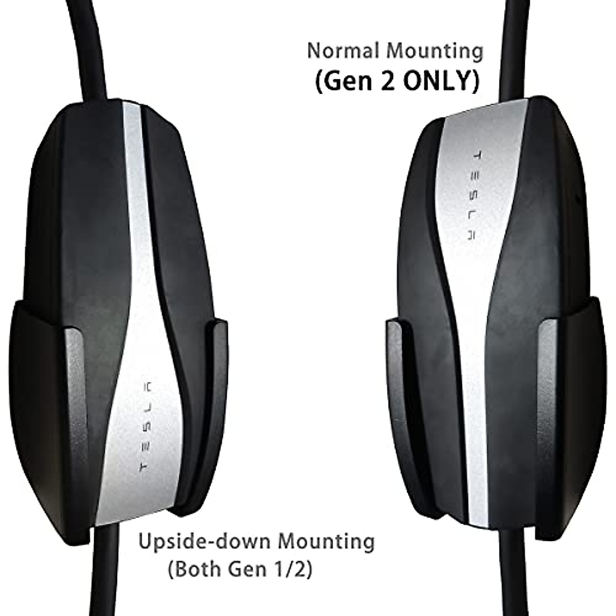 PHEOKER Tesla Mobile Charger Wall Mount Cable Organizer Bracket with UMC Holder and Riser Base/Spacer for Protruding Outlet NEMA 14-50