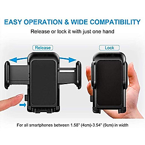 Pokanic Car Cell Phone CD Slot Mount Adjustable 360 Rotation Stand Holder Three-Side Grips Design One Touch Clamp Compatible with iPhone Galaxy Note Pixel Universal (CD Slot Mount)