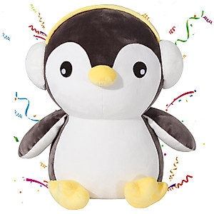 MMguai 16" Cute Big Penguin Plush Soft Body Pillow Plushies, Large Penguin Stuffed Animals Toy Room Decor, Gift for Girls and Boy Halloween, Christmas, Thanksgiving, Birthdays