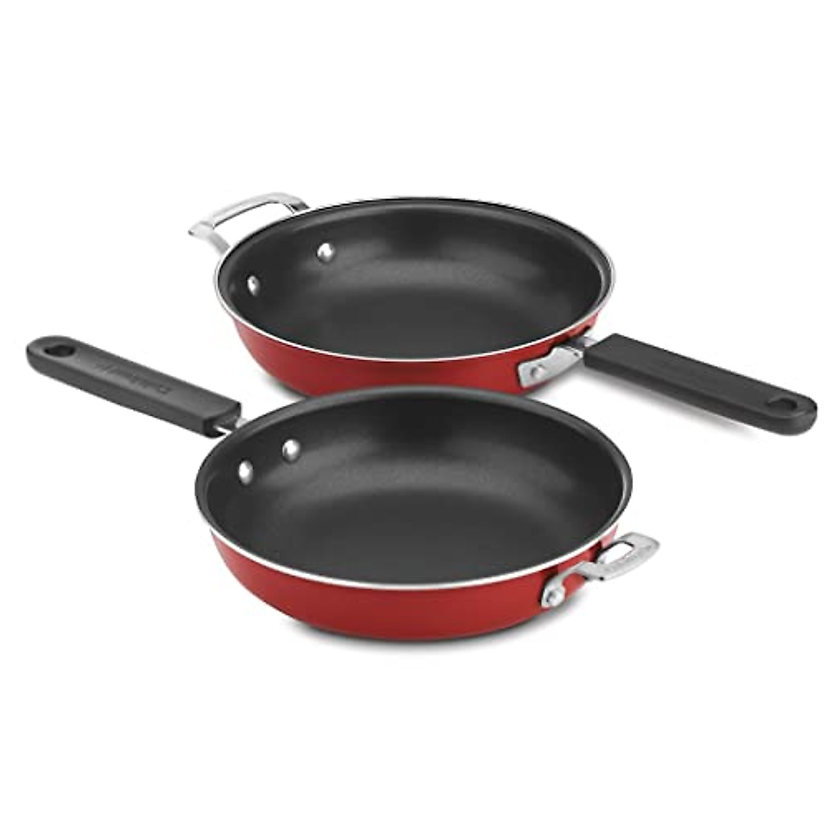 Cuisinart FP2-24R 10-Inch Nonstick Set Frittata Non-Stick Sauce Pan, Red