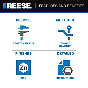 REESE Towpower 74410 Trailer Jack, Heavy-Duty Swivel Mount, 6-Inch Wheel, Chrome