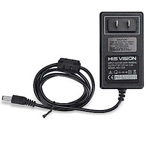 HISVISION Security Camera Power Supply Adapter 12V 2.5A 100V-240V AC to DC with 4-Way Power Splitter Cable -Fits CCTV Camera DVR NVR Surveillance System