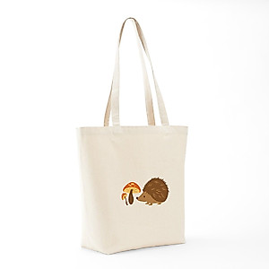 CafePress Hedgehog With Mushrooms Tote Bag Canvas Tote Shopping Bag