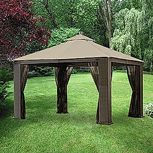 Garden Winds Wicker Gazebo Replacement Canopy Top Cover - RipLock 350