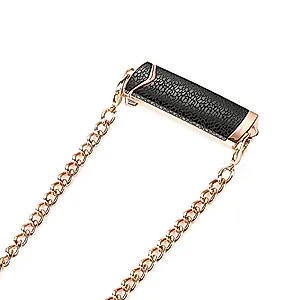 Universal Cell Phone Lanyard Holder, BERITNI Metal Crossbody Phone Chain with Clip Detachable Phone Tether Safety Strap Women Girls Compatible with iPhone 14 13, Most Smartphones, Black + Rose Gold