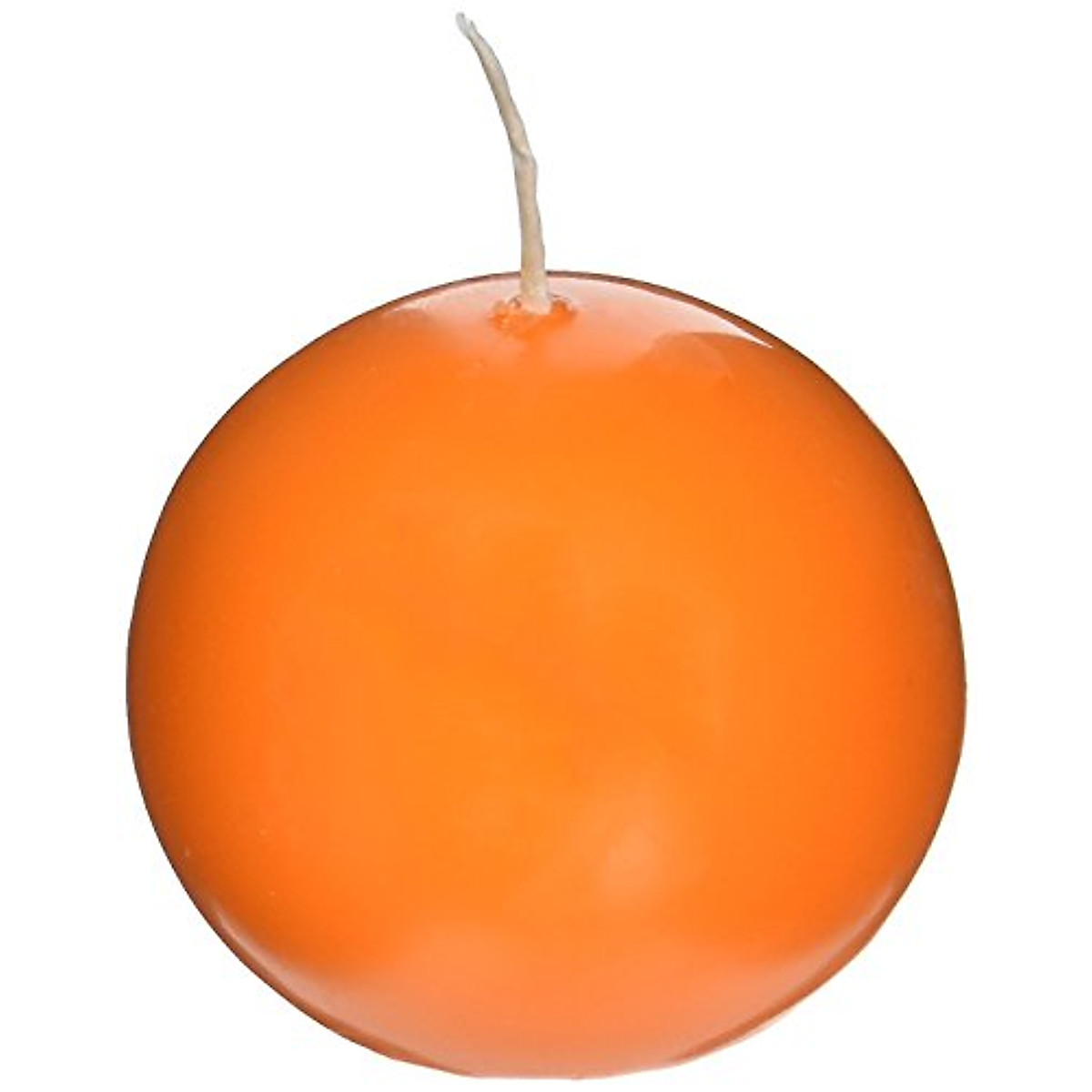 Biedermann & Sons Round-Shaped 2-3/8-Inch Diameter Ball Candles, Set of 4, Cantaloupe Orange