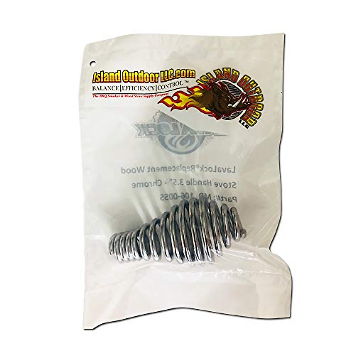 LavaLock BBQ Heavy Duty Spring Handle One Sided 3-1/2" Tapered Chrome Barbecue Smoker, Grill, Stove, Pit Accessories