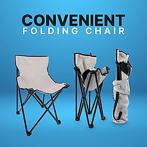 SereneLife Compact Folding Chair for Personal Home Sauna, Compatible Models: SLISAU35BK, SLISAU30BK, SLISAU35GRY, SLISAU60BK, SLISAU60GRY, SLISAU40BK SLISAU20BK/20SL, SLISAU10GRY/10BK/10SL, Gray
