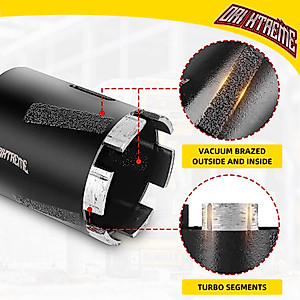 ORIXTREME Diamond Core Drill Bits 4/5 Inch GraniteHole Saw for Dry Drilling Concrete Marble Granite Stone with 5/8-11 Thread 20mm