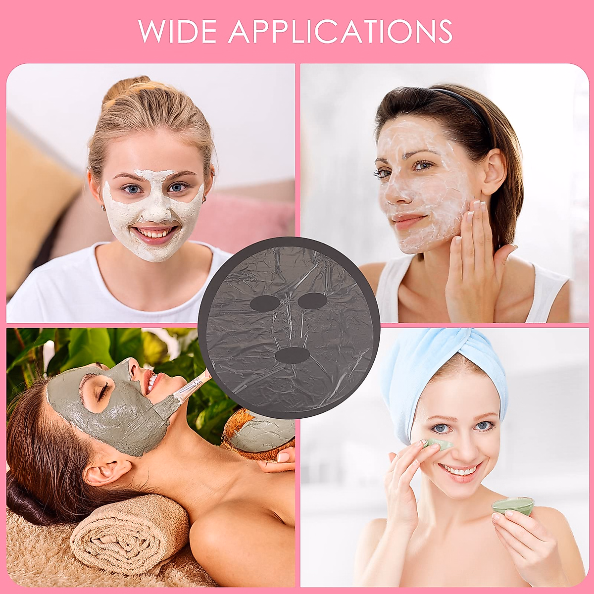 200 Sheets Facial Plastic Mask Disposable Facial Sheet Mask Transparent Face Masks Skincare Preservative DIY Clear Spa Thin Plastic Wrap Moisture Retention
