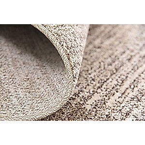 Unique Loom Del Mar Collection Area Rug-Transitional Inspired with Modern Contemporary Design, 10' 0 x 13' 0 Rectangular, Beige/Tan