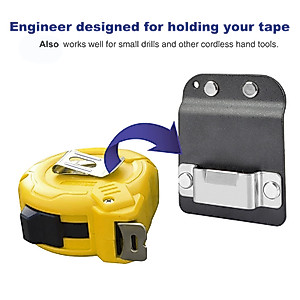 iGuerburn Drill Belt Holder & Tape Measure Holder Clip on 1.5"/1.75"/2" Tool Belt