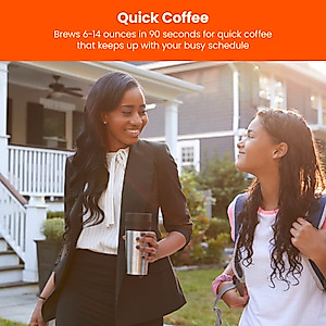 Chefman Single Serve Coffee Maker: K-Cup & Ground Compatible, Single Cup 6-14 oz Portable Drip Coffee Machine with Filter - Perfect for College & Coffee Lovers