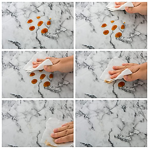 Round Vinyl Fitted Tablecloth with Flannel Backing Elastic Table Cloth Waterproof Oil-Proof Plastic Table Cover