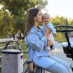 Madrease Premium Breastmilk Cooler Bag - Fits 6 Bottles with Ice Pack, 2 Milk Storage Bags, Reusable Freezer Bag - Ideal for Travel & Gifting