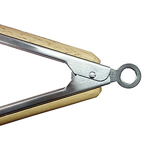 Captain Stag UG-3231 BBQ Pasta Tongs Wood Grip 13.8 inches (35 cm)