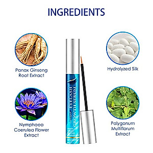 Premium Eyelash Growth Serum and Eyebrow Enhancer by LASHJAR, Lash Boost Serum for Longer, Fuller Thicker Lashes & Brows