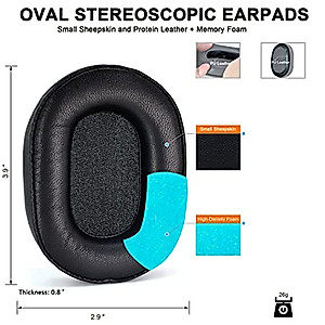 7506 Upgrade Quality Earpads - Genuine Leather Ear Pads Compatible with Sony MDR-7506, MDR-V6, MDR-V7, MDR-CD900ST Headset, Softer Small Sheepskin,High-Density Noise Cancelling Foam,Added Thickness