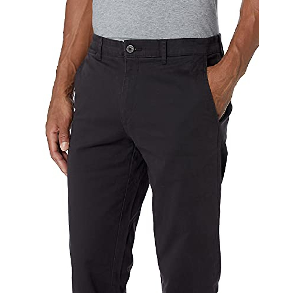 Goodthreads Men's Slim-Fit Washed Comfort Stretch Chino Pant, Black, 31W x 30L