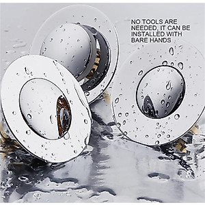 Universal Bathroom Sink Stopper, Sink Stopper Replacement，Strainer for Bathroom Sink，1.1~1.5” Bathtub Stopper for Kitchen Bathroom Sink Stopper Drain Filter.(Silver)