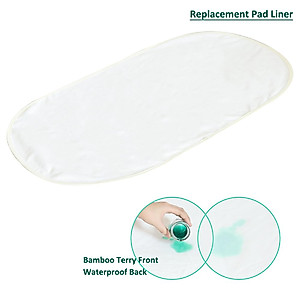 ICEBLUE HD Baby Cradle Mattress Pad Oval Crib Bassinet Foam Mattress with Removable Organic Cotton Cover and Waterproof Pad Liner