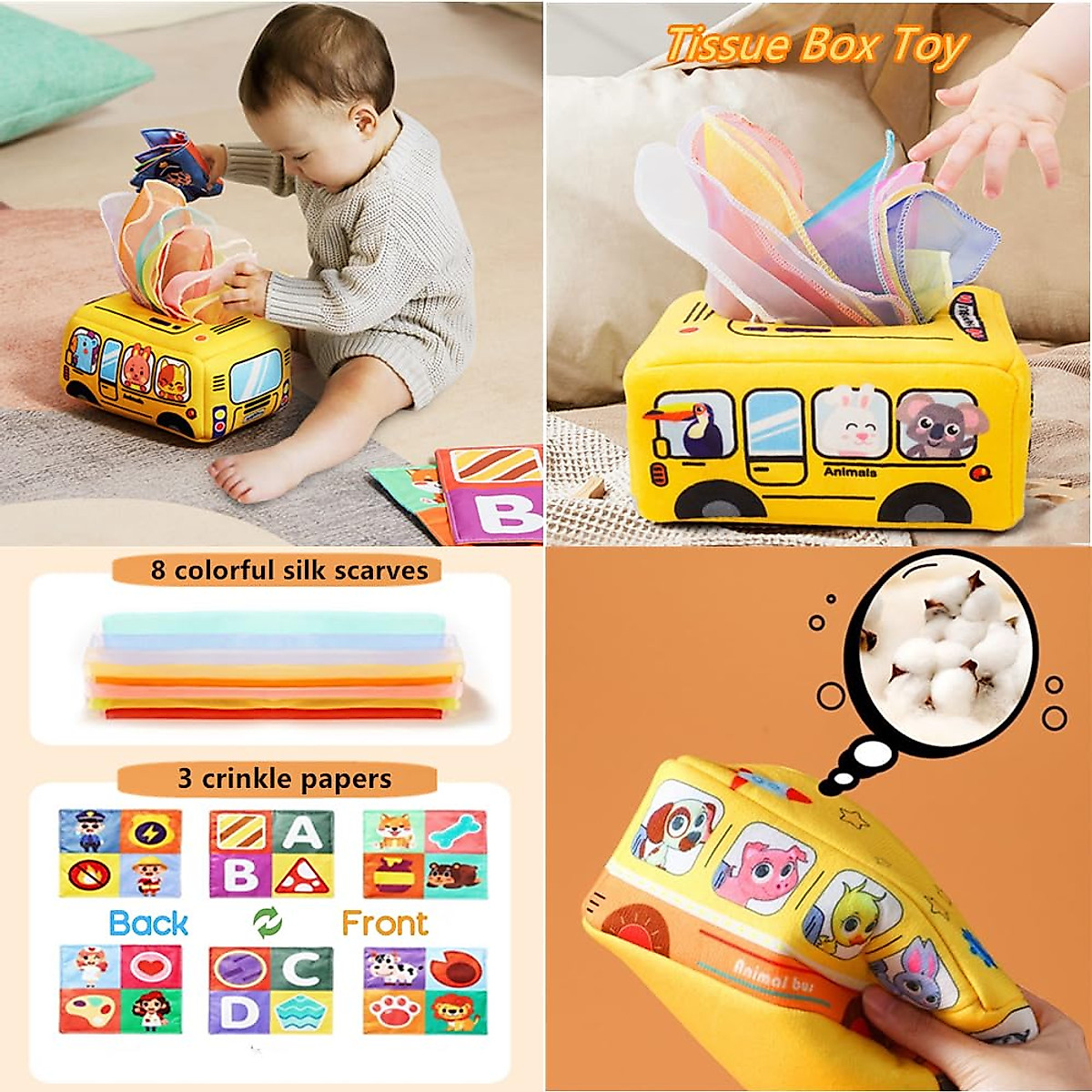 Baby toys 6 to 12 months, Montessori toys for 1 year old, Silicone Pull String Teething Toys, Stacking Building Blocks Infant Toddler Toys 0-3, Color Shape Bin Sensory Toys, Baby boys&girls gifts