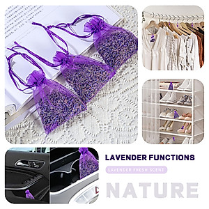 Bnecnet Dried Lavender Bundles Sachets | 2 Bundles of 100 Stem & 2 Dried Lavender Sachets | Natural Dried Lavender Flowers Bouquet for Home & Wedding Party Gift Decor, Photo Props