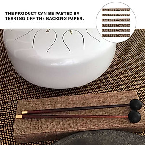 Vaguelly 6 Sheets Ethereal Drum Sticker Tool Stickers Scale Paper Appendix