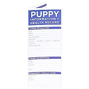 Okuna Outpost 60 Pack Puppy Vaccination Record Cards, Dog Vaccine and Canine Health Record Booklets, Tri-Fold (8.5 x 11 in)