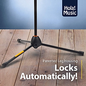 Hola! Music Mic Stand w/Adjustable Height for Home, Studio, Office or Stage Use – Weighted Base