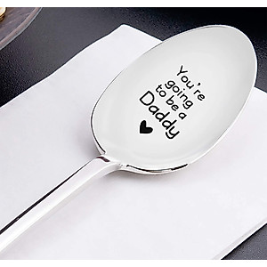 You're Going to Be a Daddy Spoon - Baby Announcement Spoon -Tell Your Husband You Are Expecting with This Adorable Spoon- Engraved Unique Gift - Spoon Gift # A17
