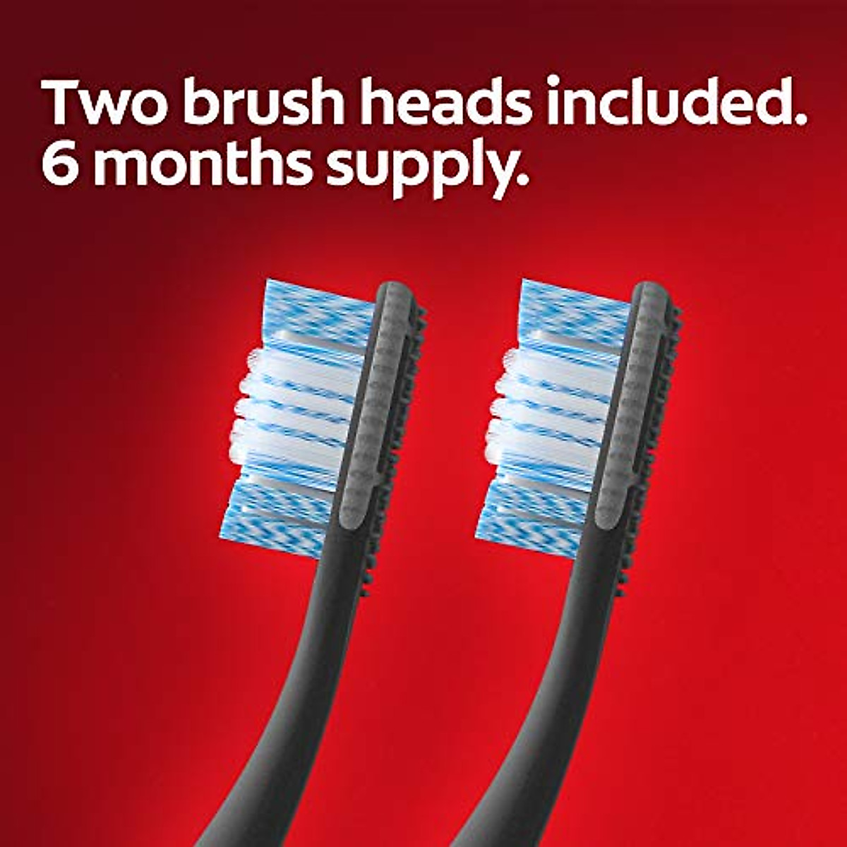 Colgate Keep Soft Manual Toothbrush for Adults with 2 Whitening Brush Heads, Navy