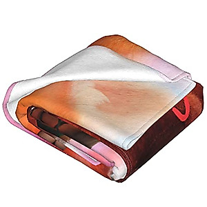 Panda Red Blanket Throw Anime Blanket Ultra Soft Lightweight Cozy Warm Microfiber Fuzzy Blanket for Bed Couch Living Room All Seasons 50"X40"