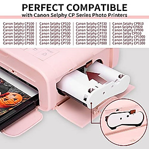 KP-108IN CP1300 Ink and Paper Compatible for Canon Selphy CP1300 CP1500 CP1200 CP1000 CP910 CP900 CP810 CP760 CP770 CP780, KP108 3 Color Ink Cartridges and 108 Sheets Glossy 4x6 Photo Paper