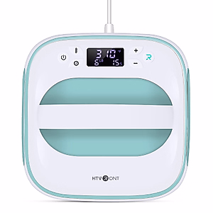 HTVRONT Heat Press Machine for T-Shirts, Portable Heat Press 10"X10", Iron Press for Sublimation and HTV Vinyl Shirt Press Machine for Hat, Bags, Heating Transfer Projects (Light Green) (Light Green)