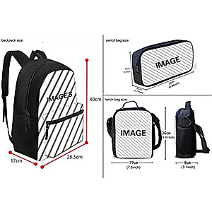 HUIACONG Aztec Western Horse School Backpack Set Purse for Girls Kids School Bag with Lunch Box Pencil Case Elementary Primary Bookbag Large Capacity High Schoolbags Satchel